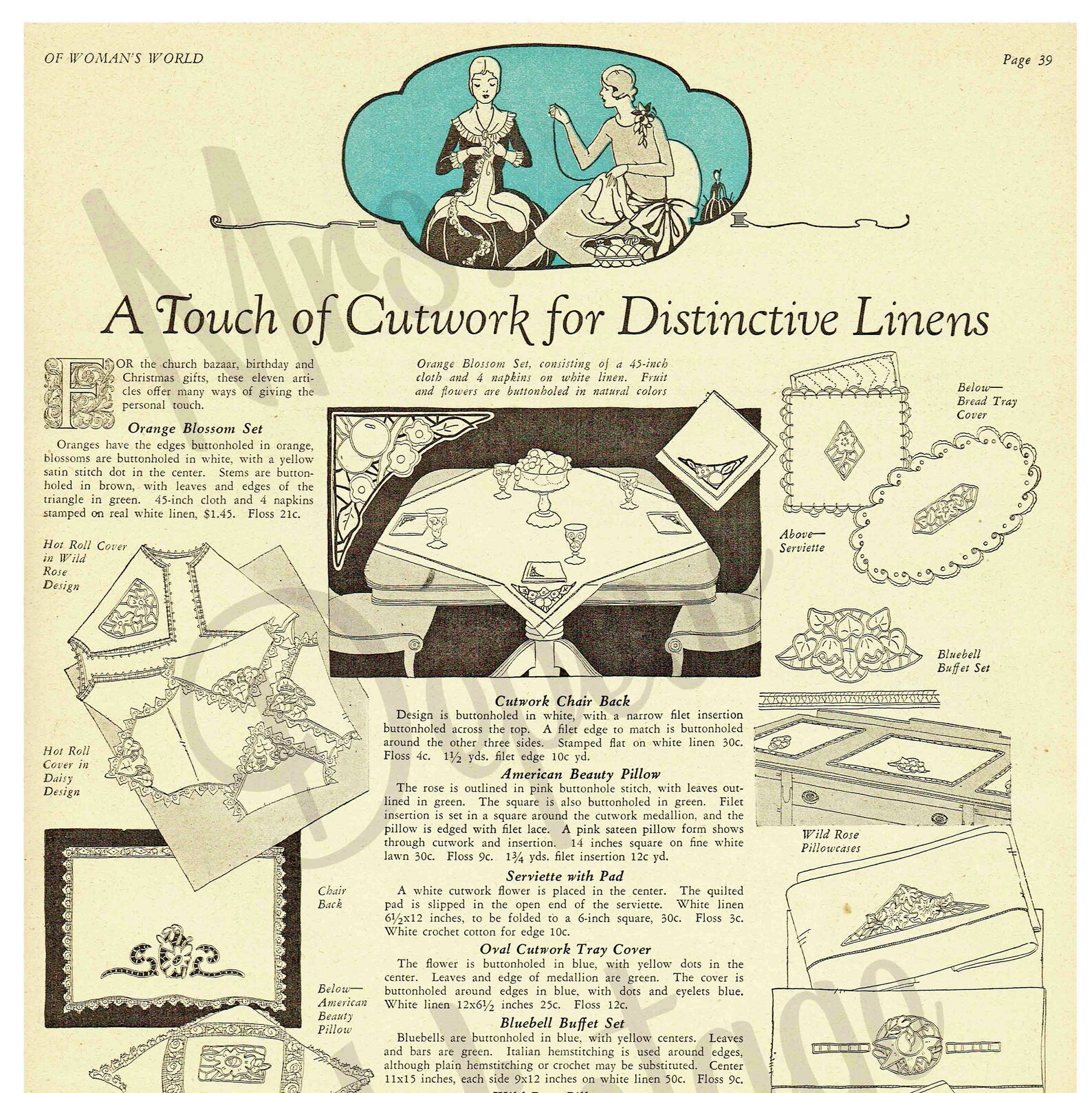 Vintage Sewing Book 1920s Woman's World the Dressmaking Book Sewing ...