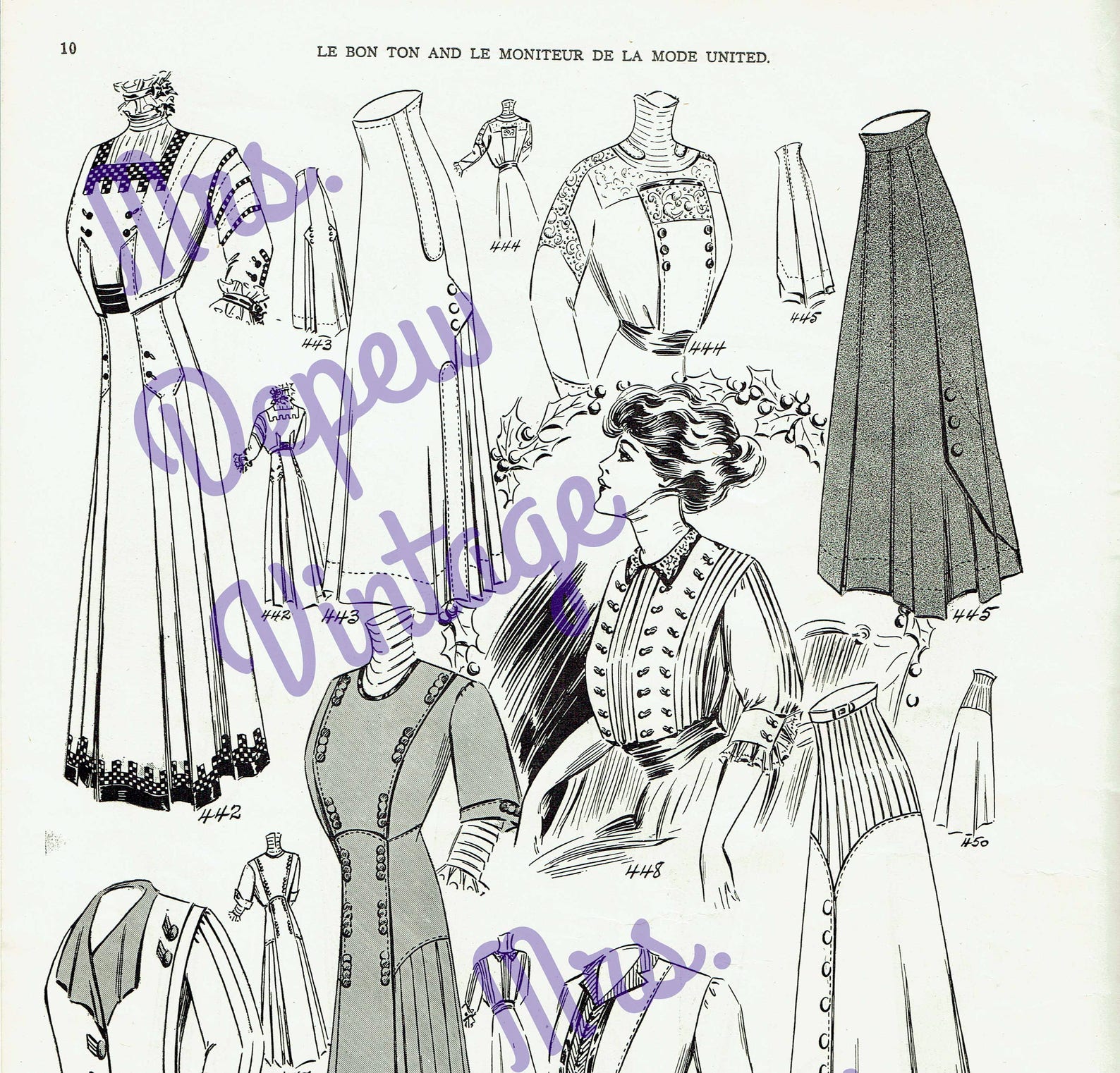 1900s Le Bon Ton Ladies' Sewing Pattern Catalog and Fashion Magazine ...