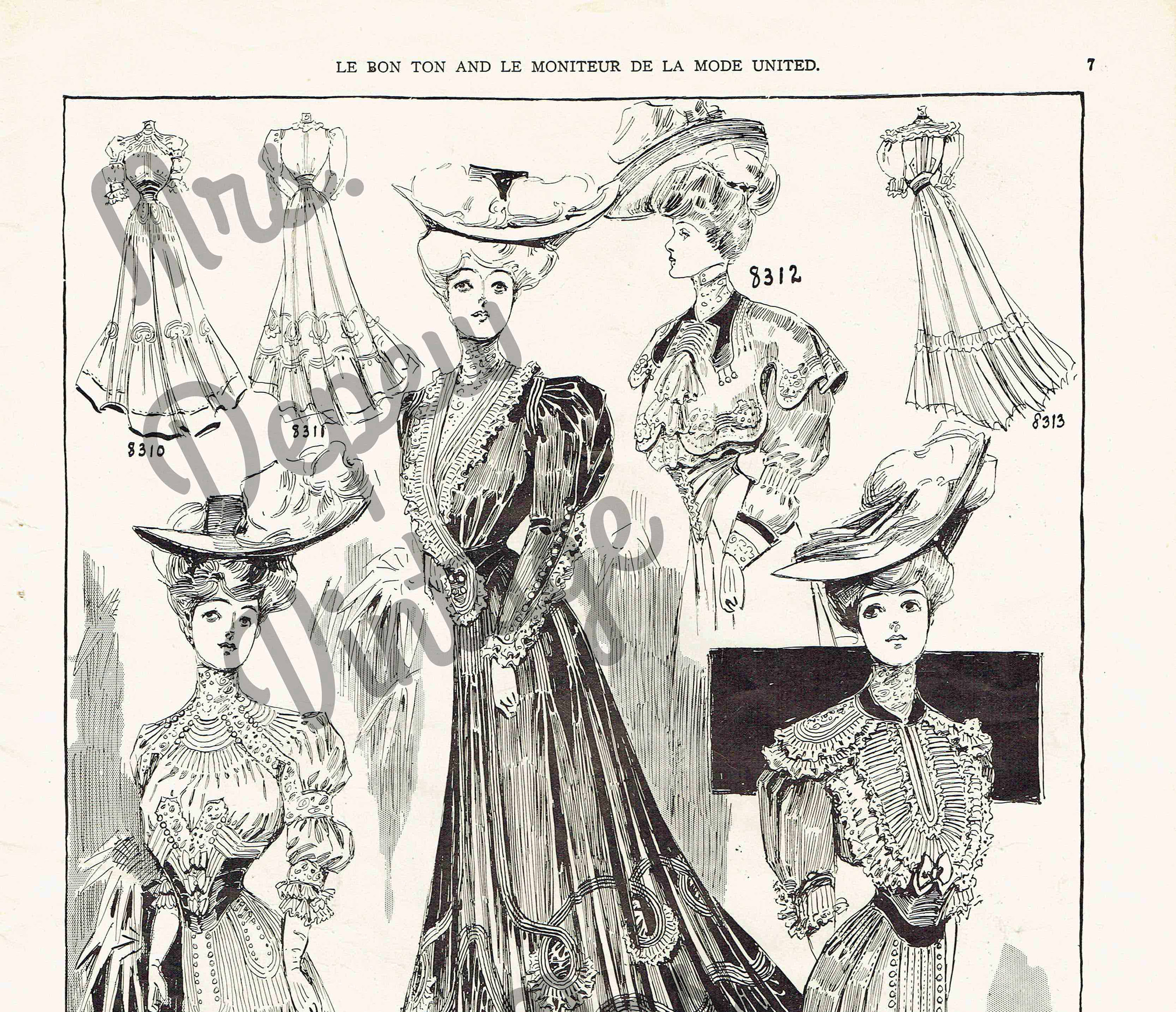 1900s Le Bon Ton Ladies' Sewing Pattern Catalog and Fashion Magazine ...