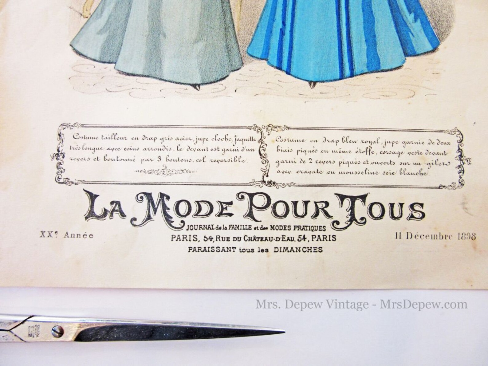 Original 1890s Ladies' Magazine French Fashion Print Page - Etsy