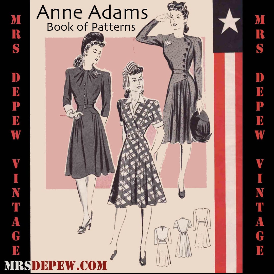 Vintage Sewing Pattern Catalog Anne Adams Mail Order 1940's War Effort ...