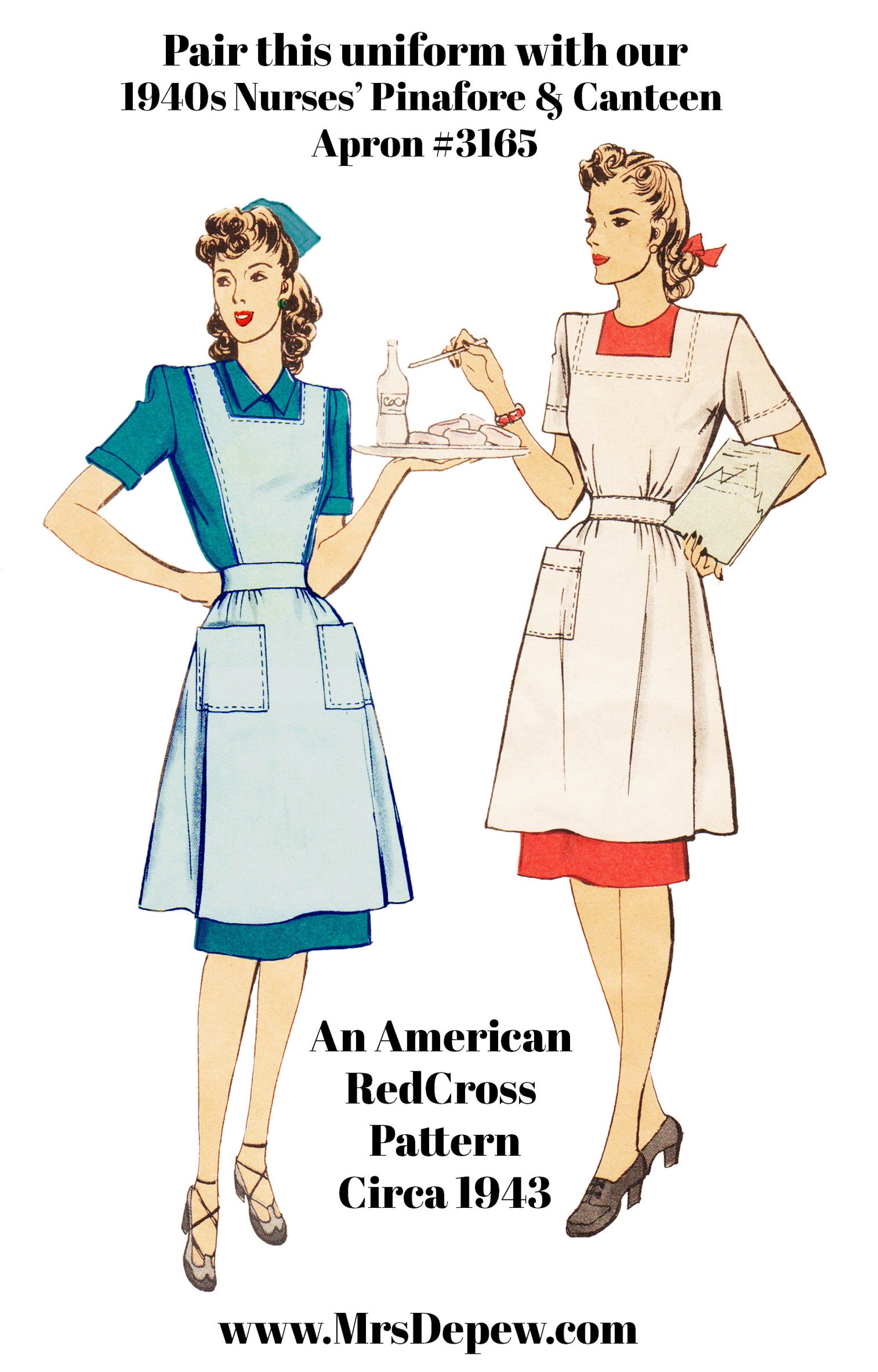 Vintage Sewing Pattern Ladies' 1940s Nurses' Cap Hat | Etsy