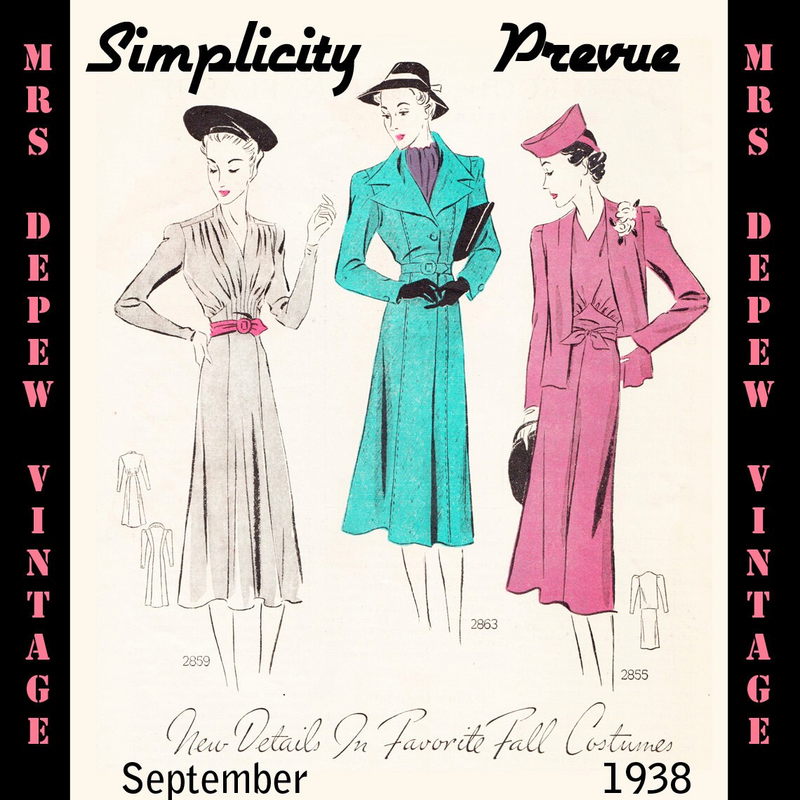 Vintage Pattern Catalogs 1930s 3 Booklets Simplicity Prevue | Etsy