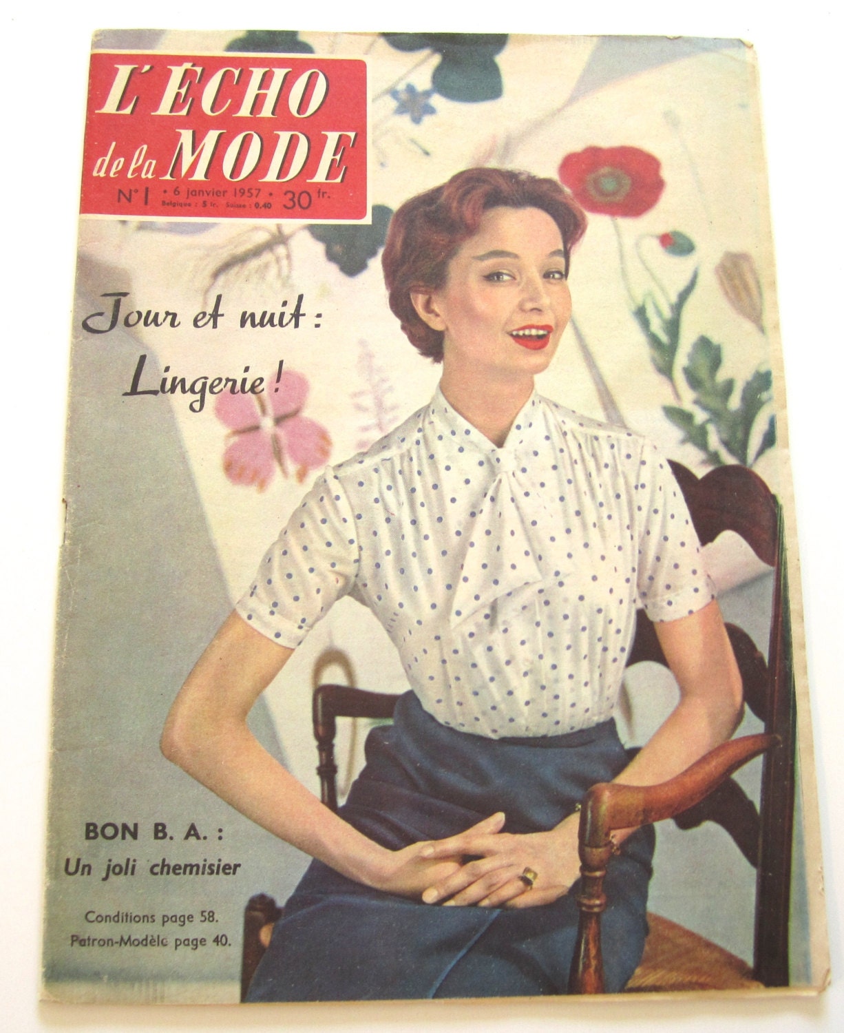Vintage French Fashion and Ladies Magazine Le Petit Echo de la Mode No ...