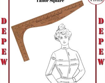 Antique 1800s Mcdonell Adjustable Tailor System Paper Pattern for ...
