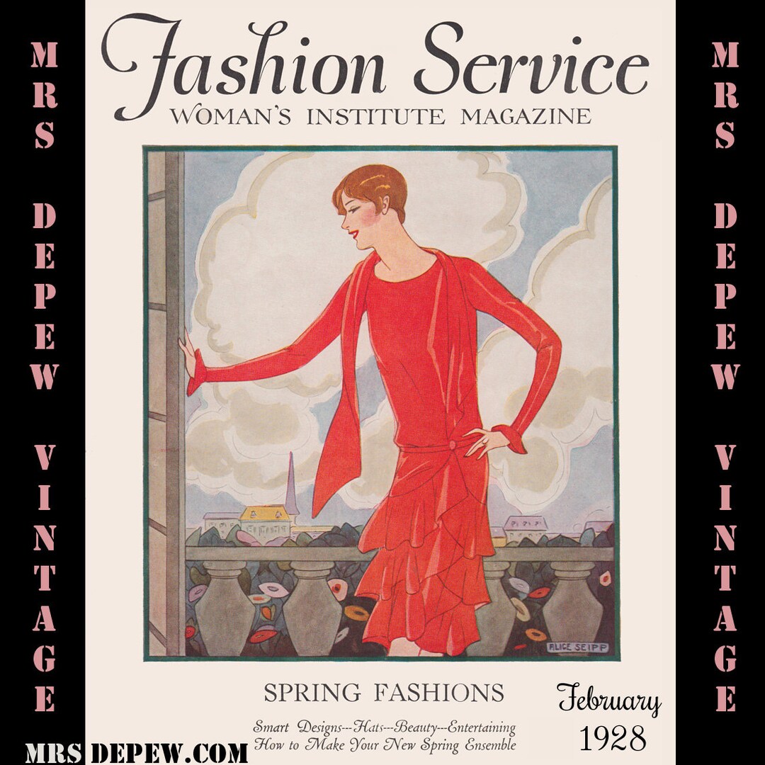 Vintage Sewing Magazine February 1928 Fashion Service Dressmaking ...