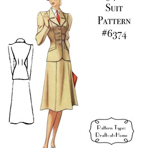 Vintage Sewing Pattern Template & Scale Rulers 1940s Ladies' Suit Any ...