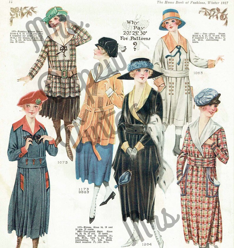 Vintage Sewing Pattern Catalog Home Book of Fashions Winter | Etsy