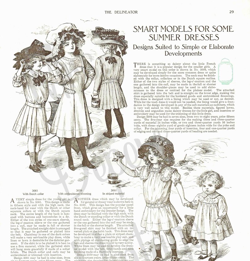 Vintage Sewing Pattern Advertisement Collection Delineator - Etsy