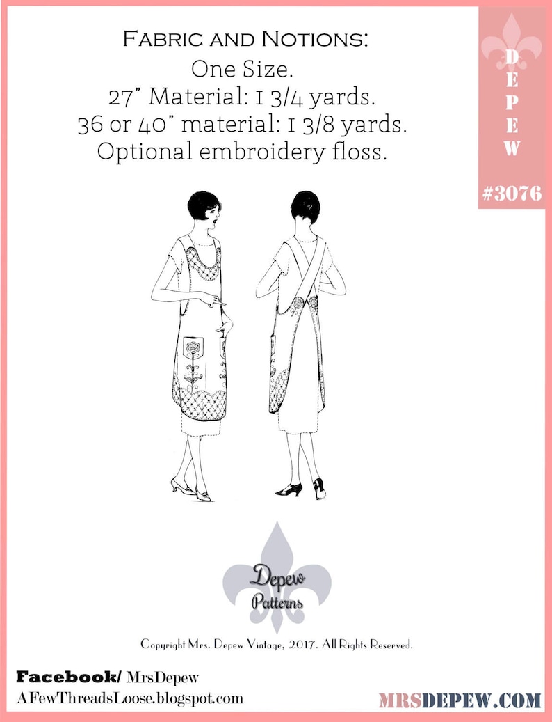 One Size Fits All Vintage Sewing Pattern 1920s Ladies' | Etsy