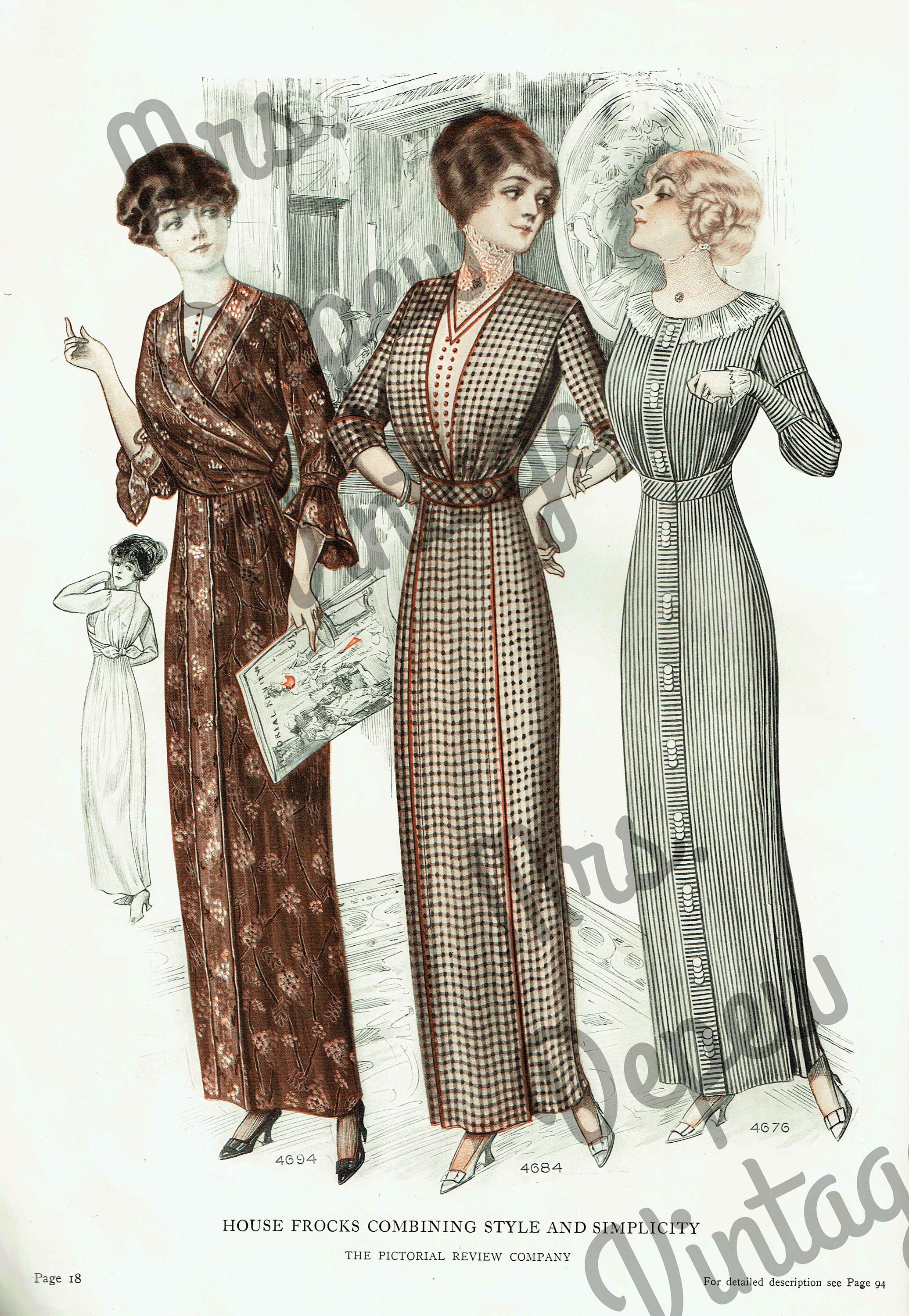 Vintage Large Pattern Catalog Pictorial Review Fashion Book From 1912 ...