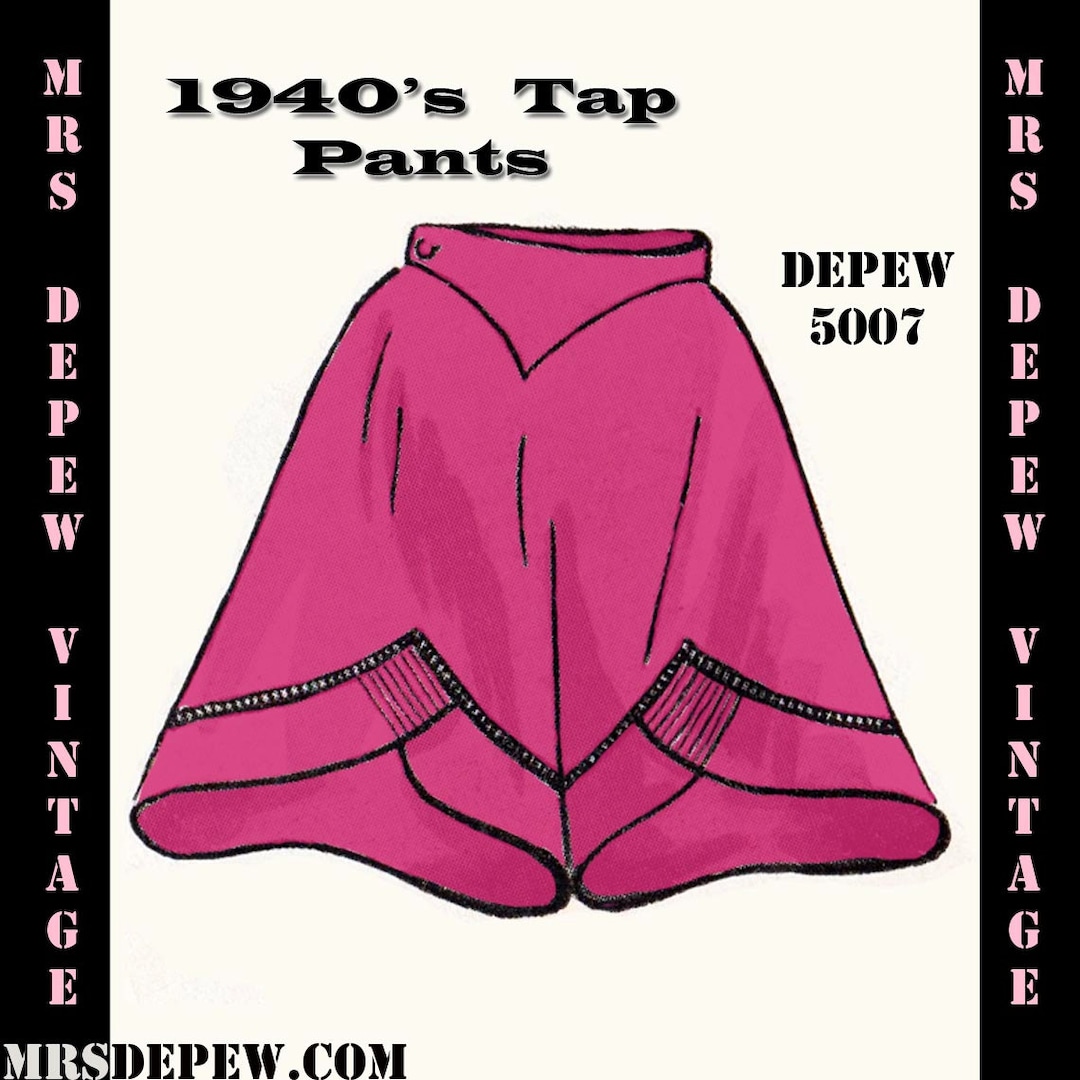Vintage Sewing Pattern Template & Scale Rulers 1940's Tap Pants- Any ...