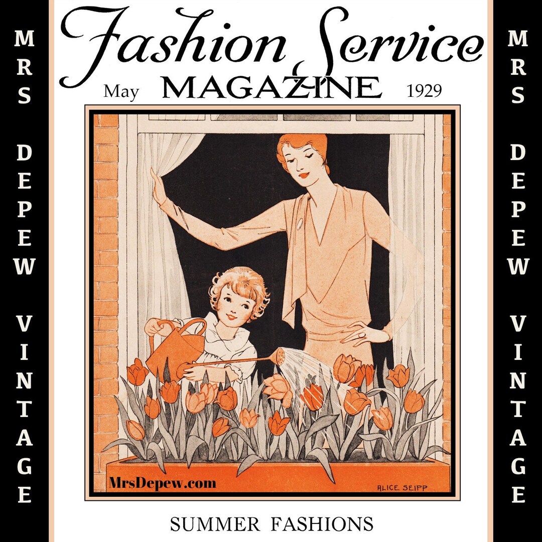 Vintage Sewing Magazine May 1929 Fashion Service Dressmaking Sewing and ...