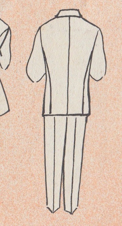 Menswear Vintage Sewing Pattern Men's Formal Tuxedo Jacket and Trousers ...