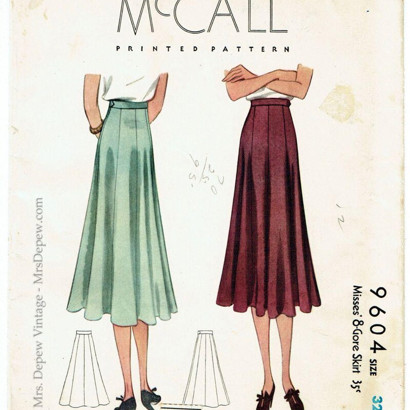 8 Gore Skirt Pattern - Etsy