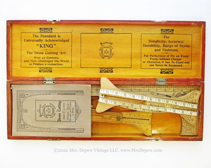 The Standard Square Inch Tailor System Rare Antique Measuring Tools and ...