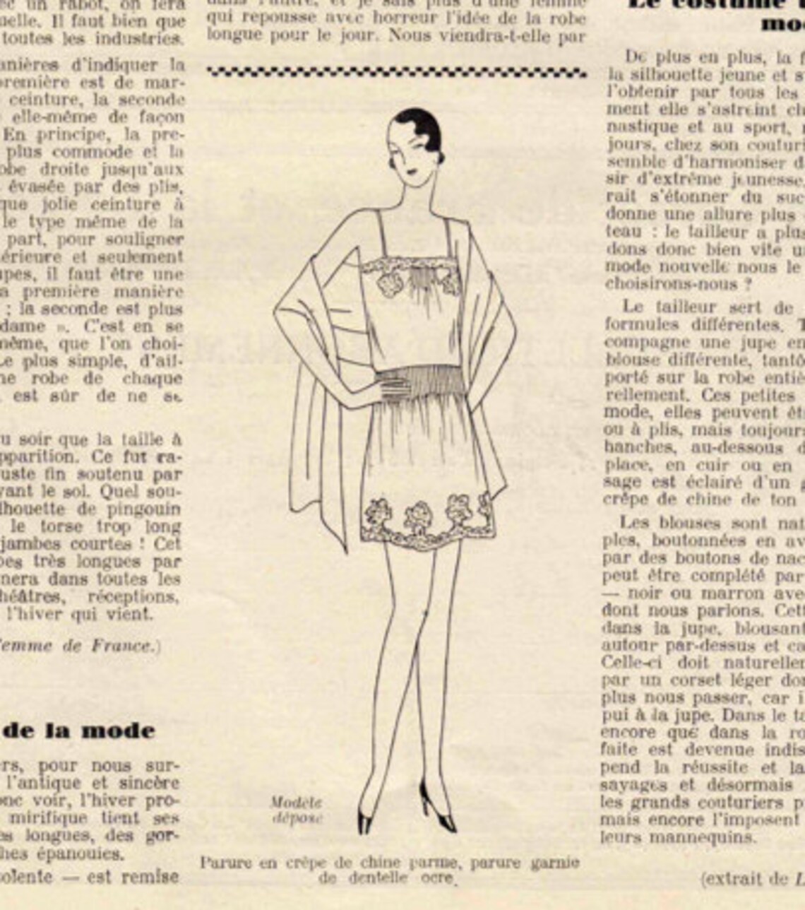 Vintage Lingerie Magazine le Corset De France Et La | Etsy