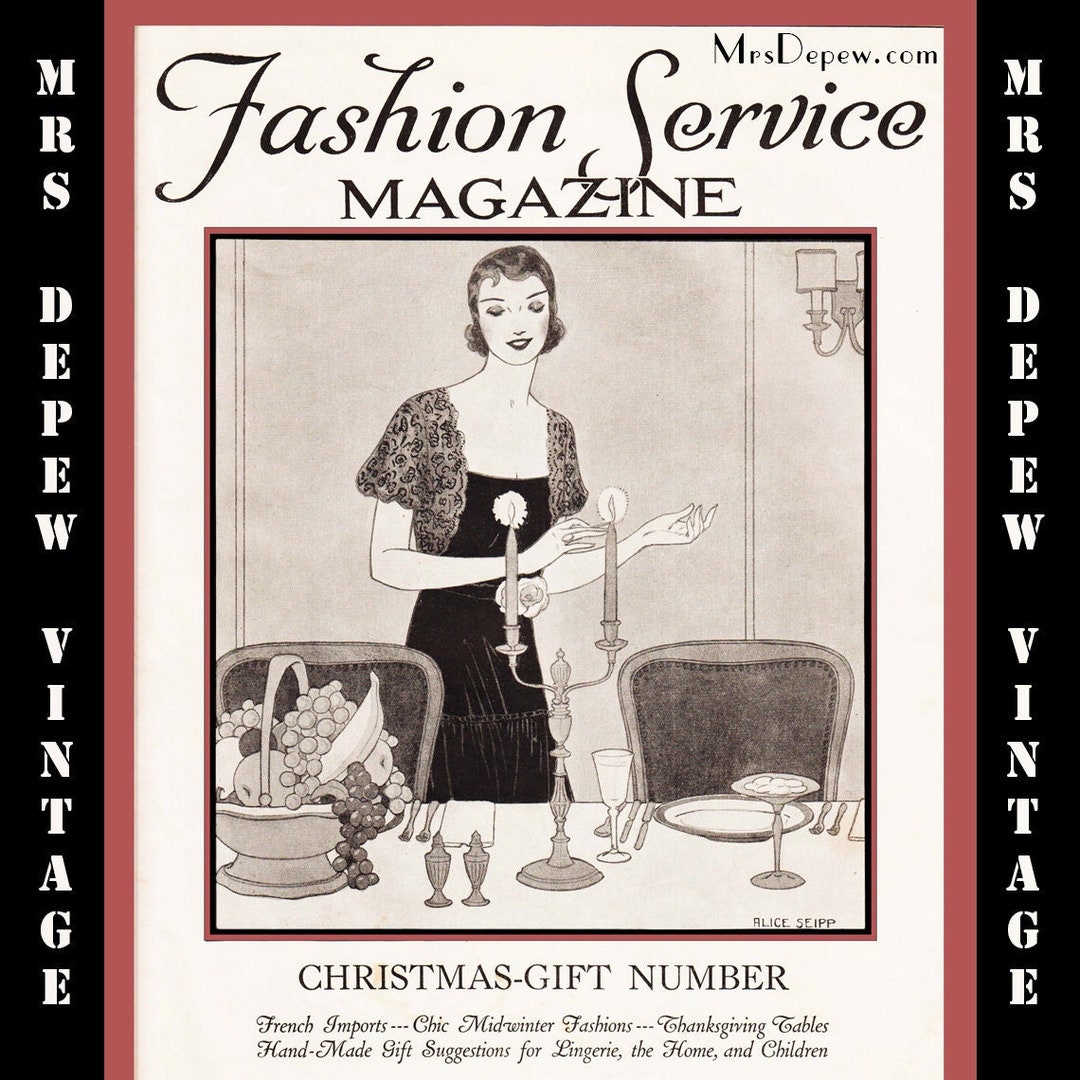 Vintage Sewing Magazine October 1931 Fashion Service Dressmaking Sewing ...