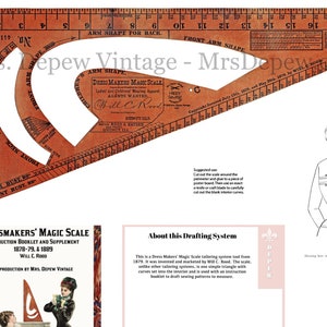 Antique 1800s Rood Dress Makers' Magic Scale Tailor System Sewing ...