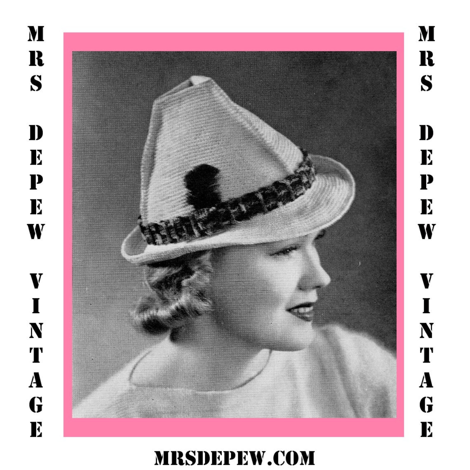 Vintage Crochet Pattern 1930's Gimp Hat Pattern the - Etsy