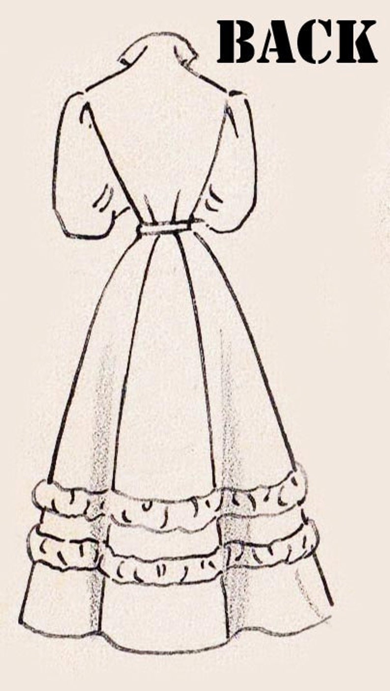 Vintage Sewing Pattern Template & Scale Rulers 1950's Shirred Wedding ...