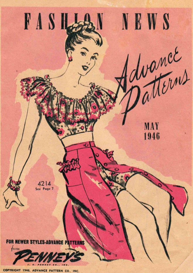 Vintage Pattern Catalog Booklet Advance Fashion News Booklet | Etsy