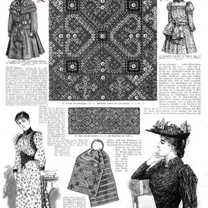 Vintage Victorian German Pattern Magazine 1889 Die Modenwelt E-book ...