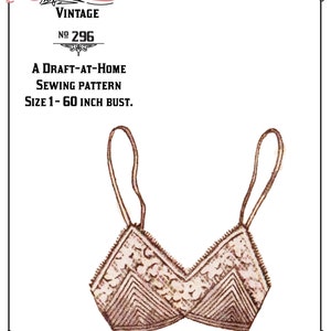 Vintage Sewing Pattern Template & Scale Rulers 1940s French Bra in Any ...