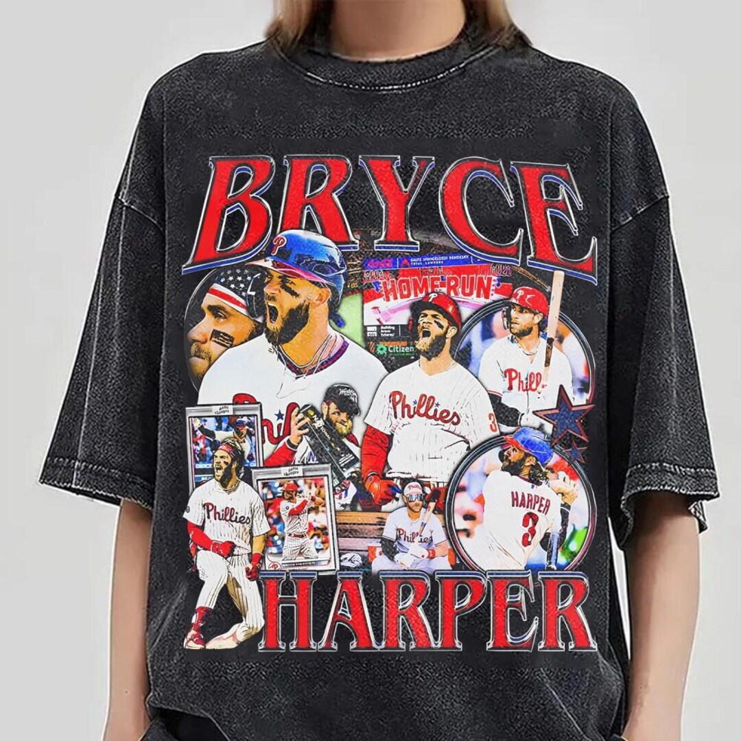 Bryce Harper Phillies Forever Bootleg Rap Style Unisex Tshirt, Bleached ...