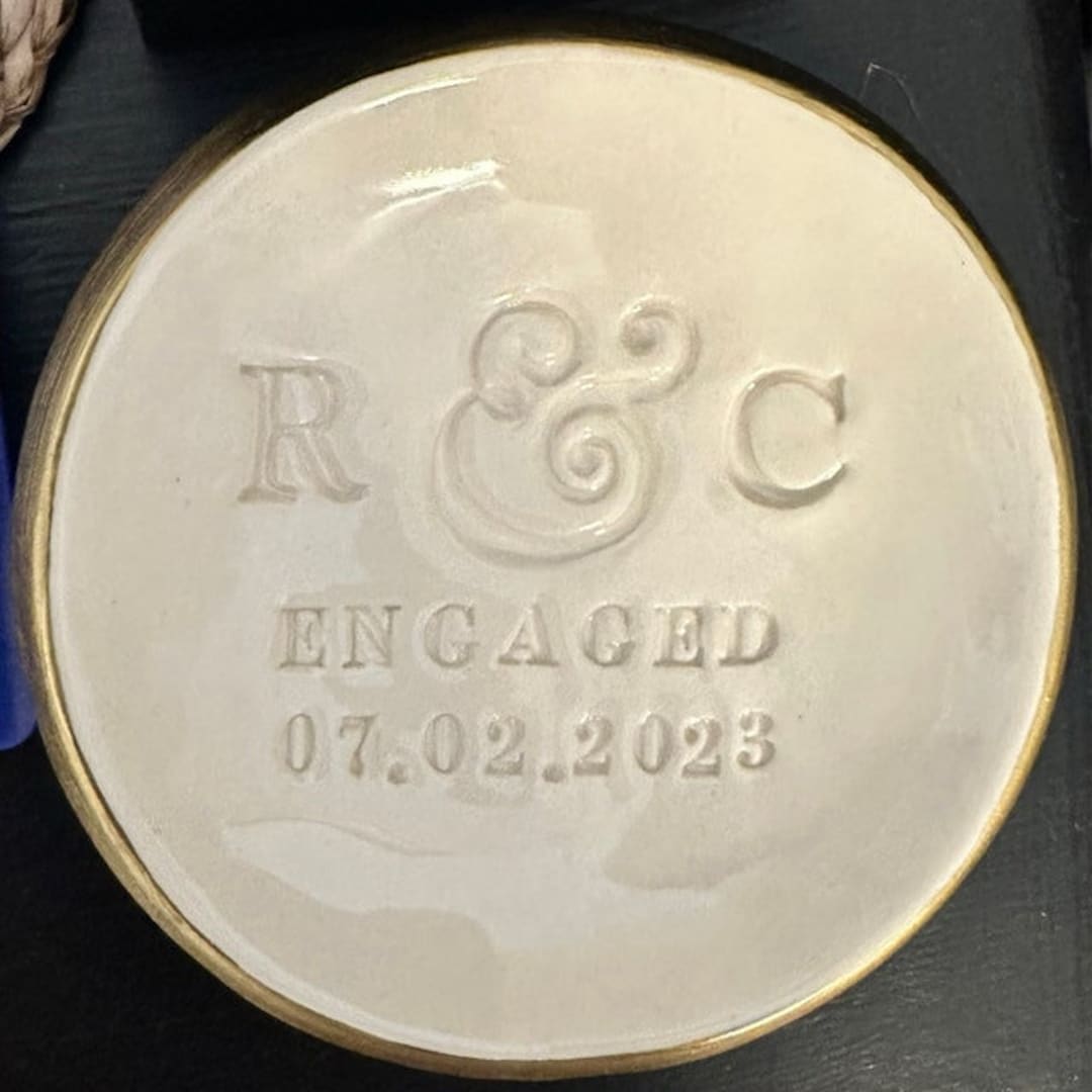Custom Pottery Wedding Bowl Personalized,engraved Ring Dish - Etsy