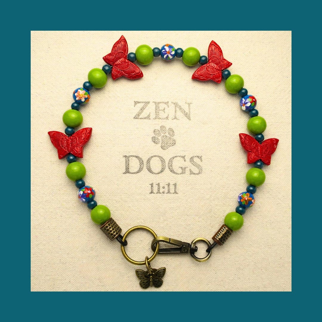 The Enchanted Butterfly, Handcrafted Mala-inspired Dog Collar With ...