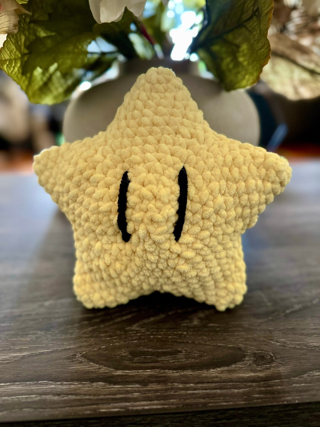 Crochet Star Plushie, Yellow Star Crochet Plushie, Cartoon Star Crochet ...