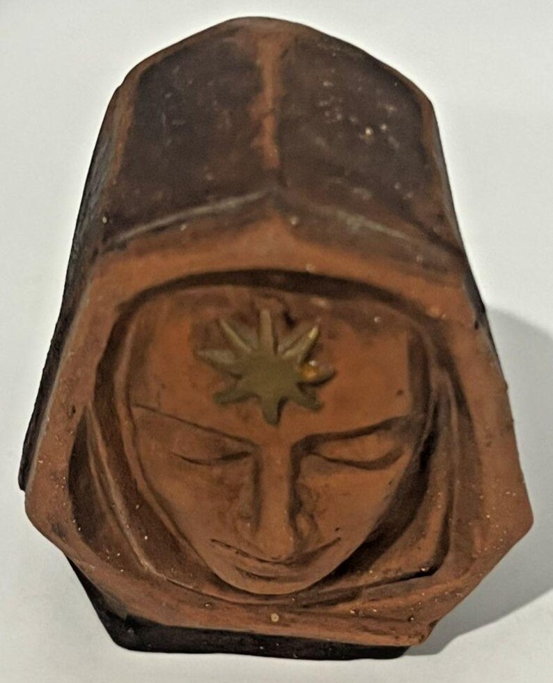Vintage Handmade Primitive Terracotta Clay Bust Sculpture Spiritual ...