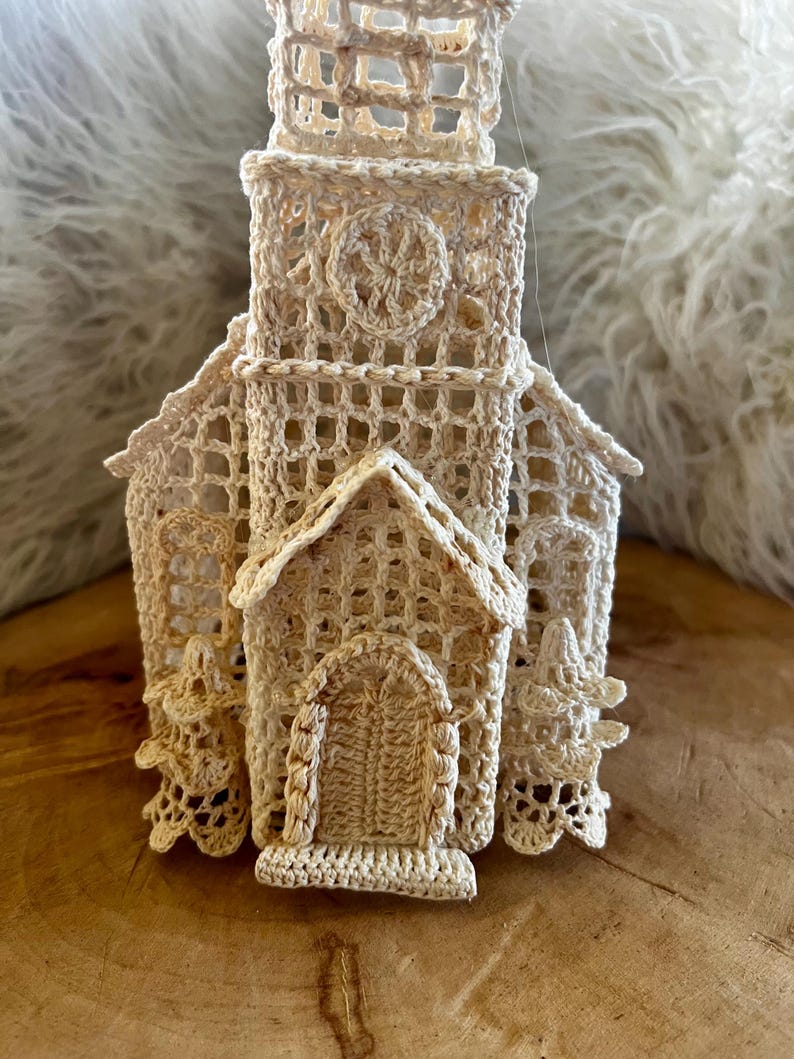 Vintage Hand Crocheted Church - Etsy