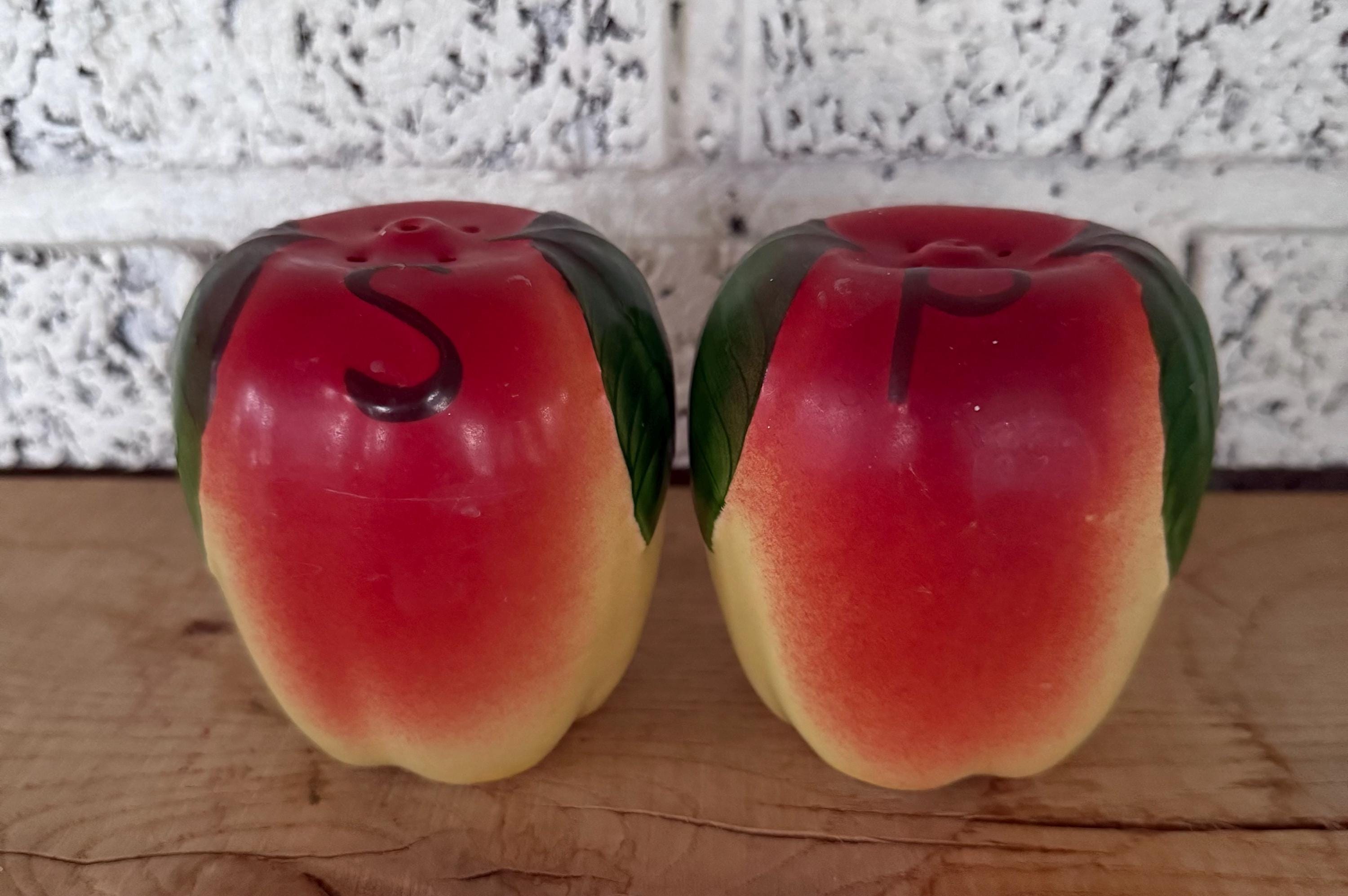 Vintage Hull Apple Salt and Pepper Shakers - Etsy
