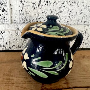 Soufflenheim Alsace Stoneware Pitcher / Jug With Lid, Hand Painted ...
