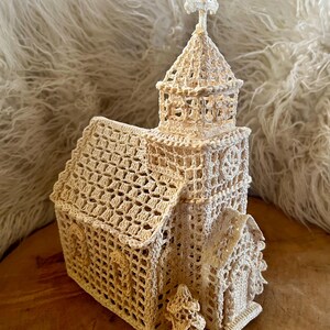Vintage Hand Crocheted Church - Etsy