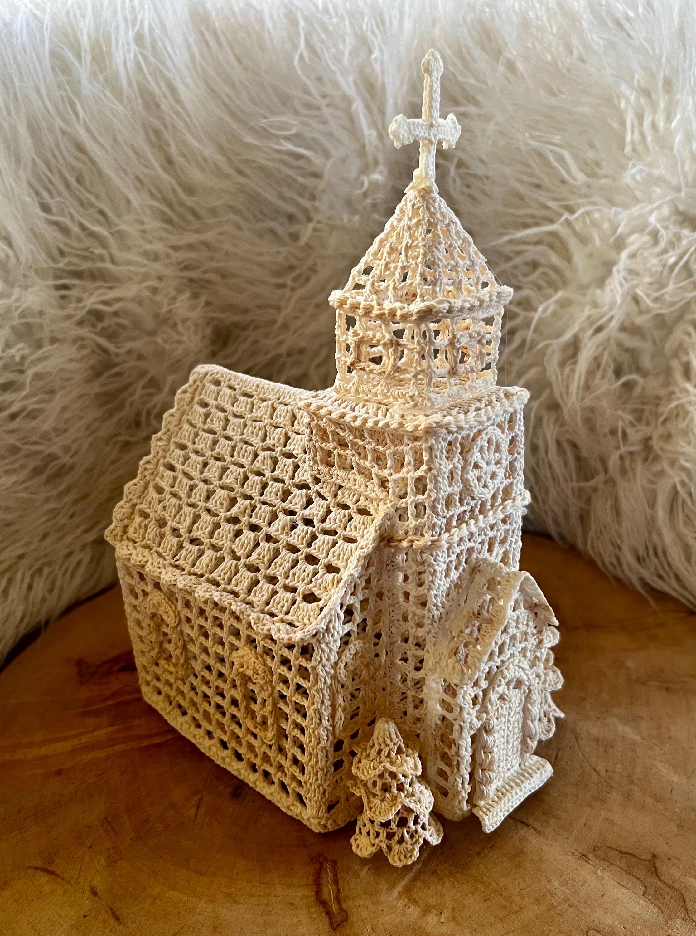 Vintage Hand Crocheted Church - Etsy