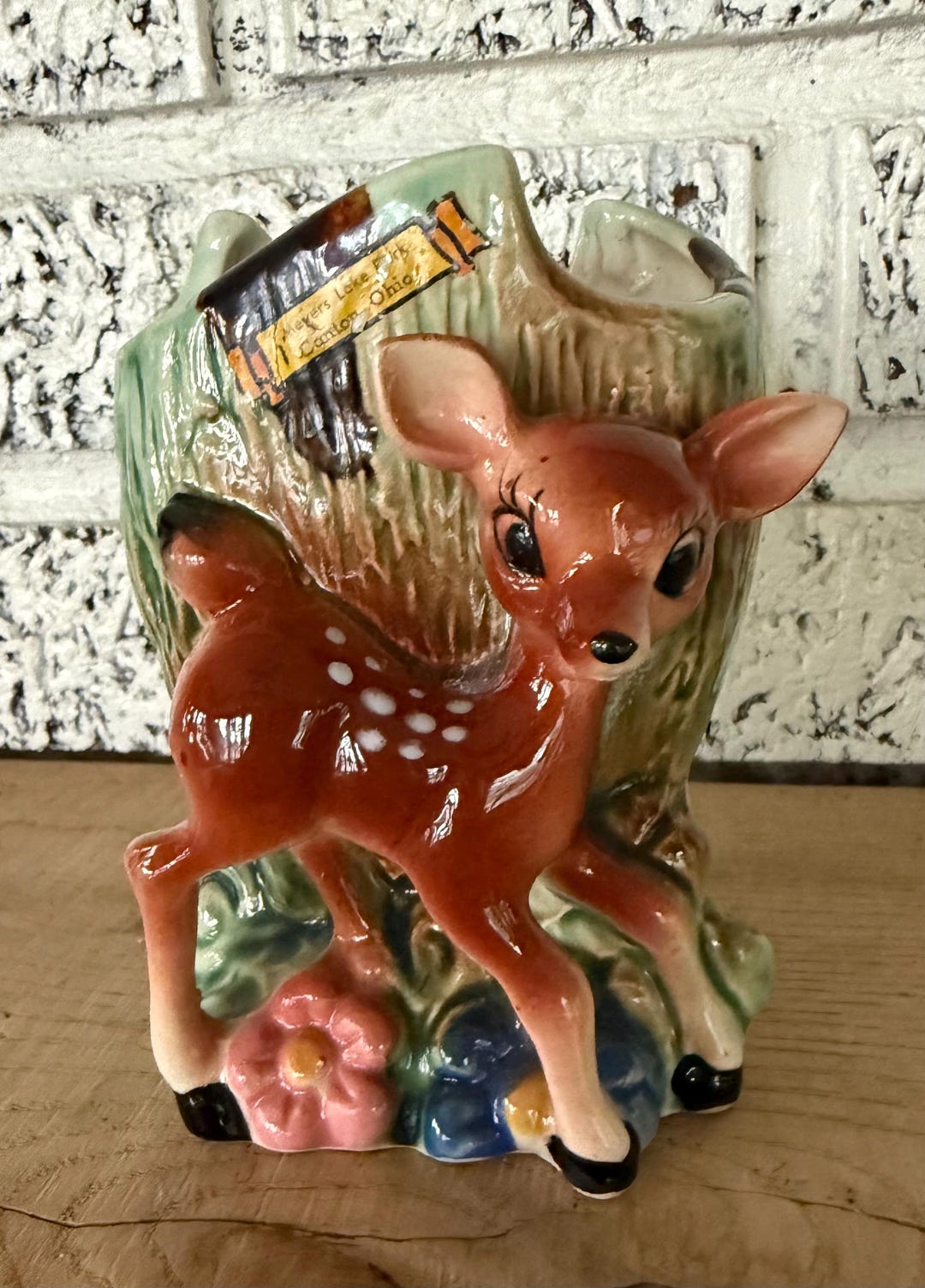 Vintage MCM Deer Bambi Ceramic Planter - Etsy