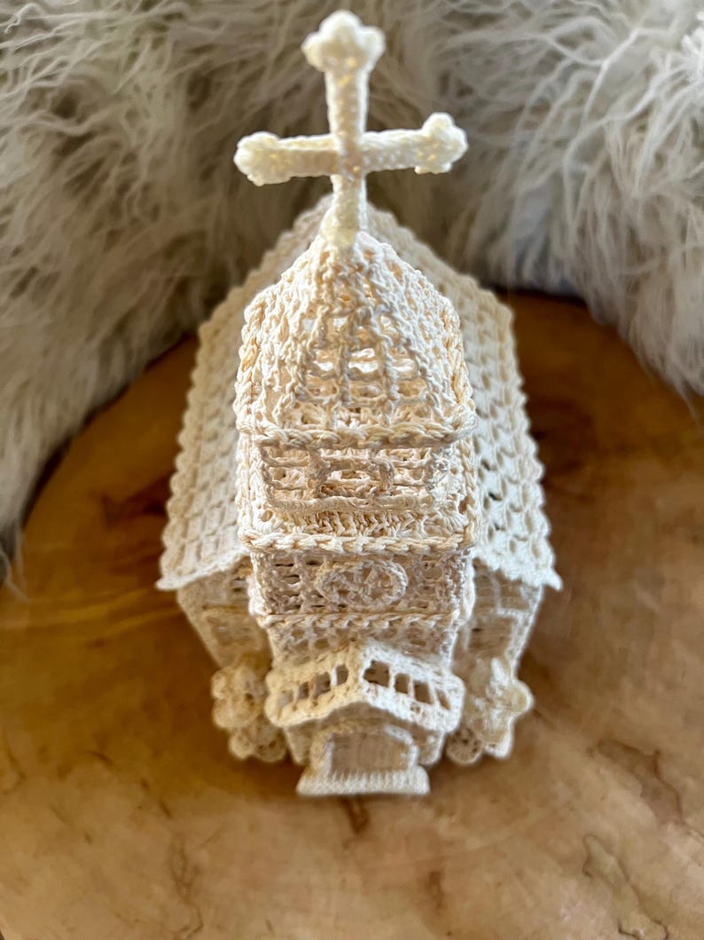 Vintage Hand Crocheted Church - Etsy