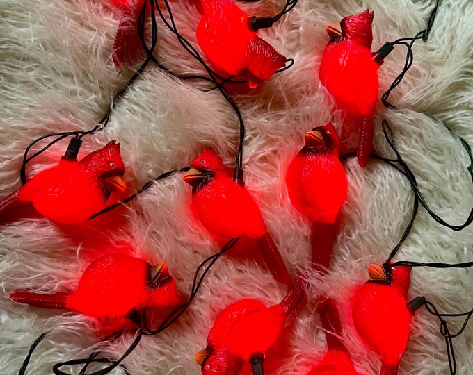Beautiful String of 10 Cardinal Lights - Etsy