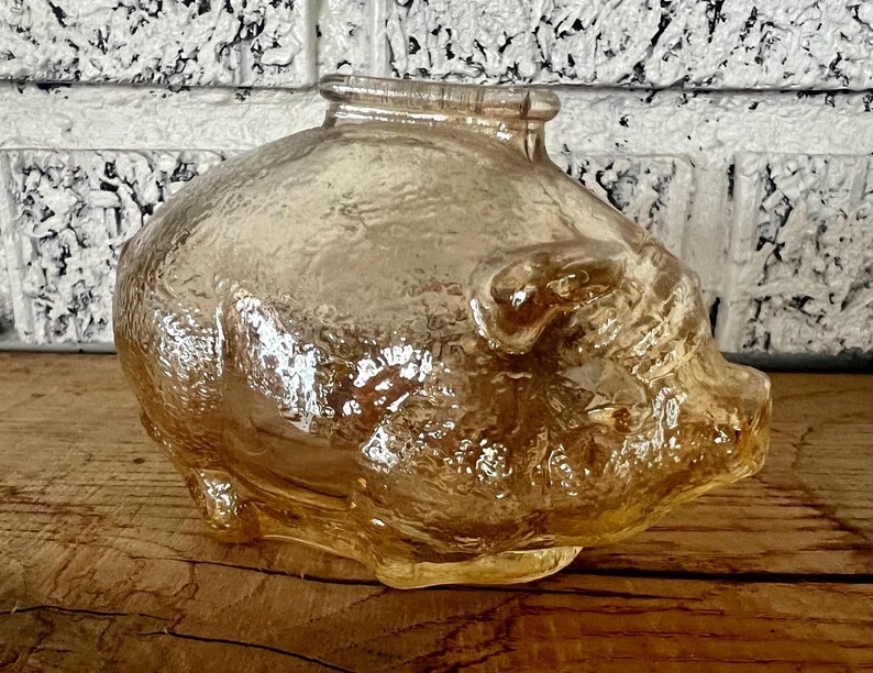 Vintage Anchor Hocking Small Marigold Carnival Glass Piggy Bank - Etsy