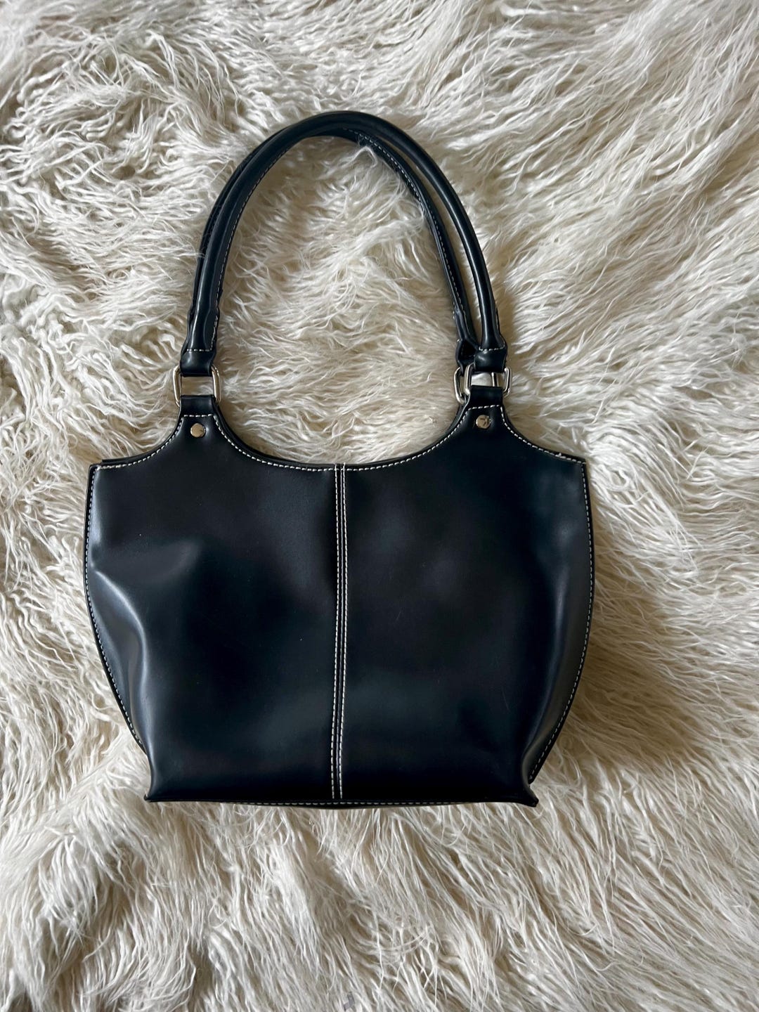 90s Vintage Black Wilson Leather Handbag - Etsy