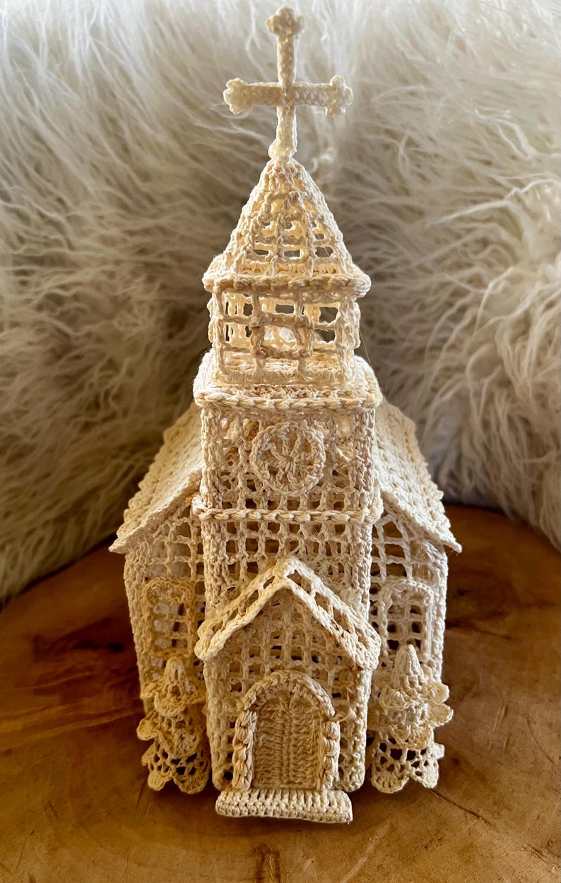 Vintage Hand Crocheted Church - Etsy