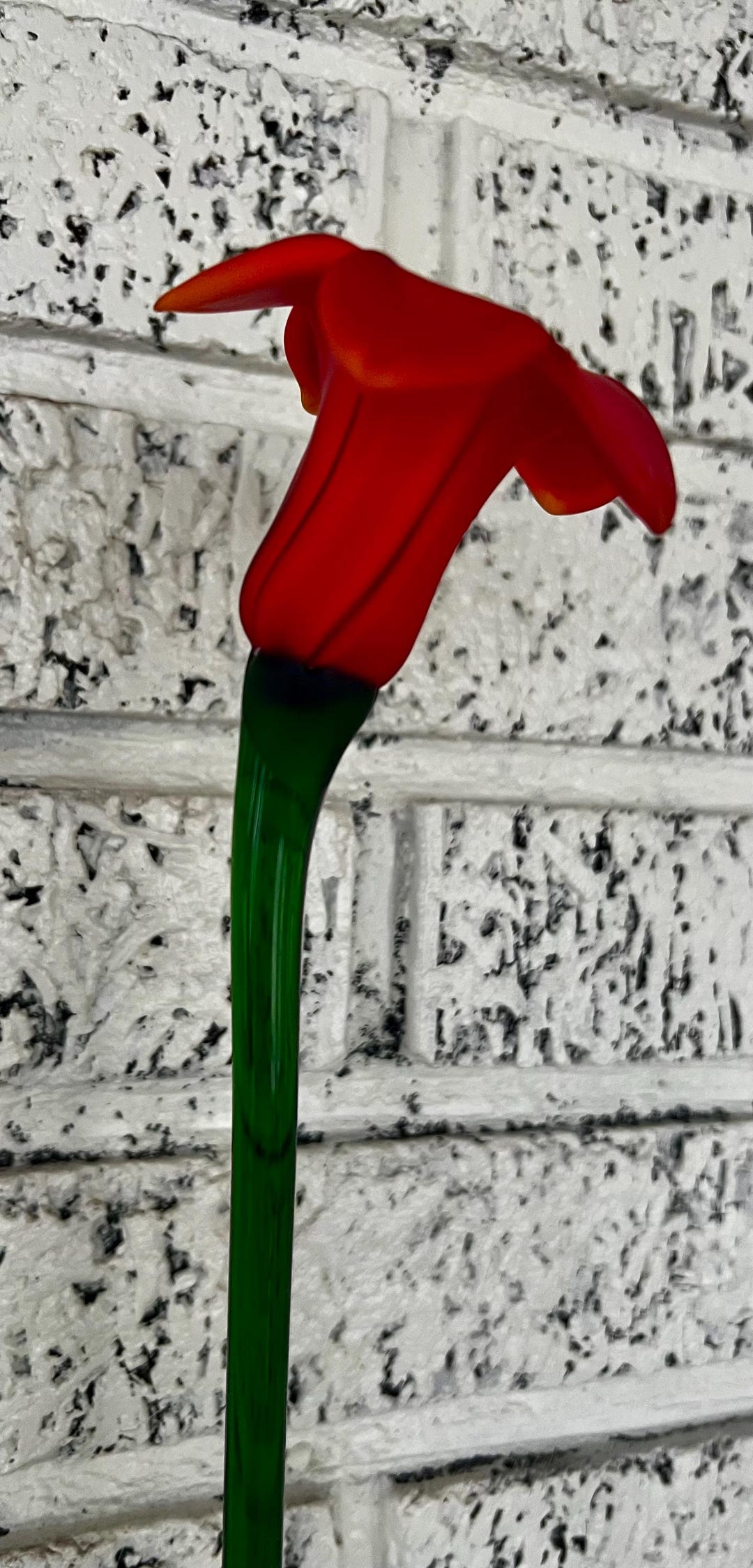 Vintage Long Stem Glass Flower - Etsy