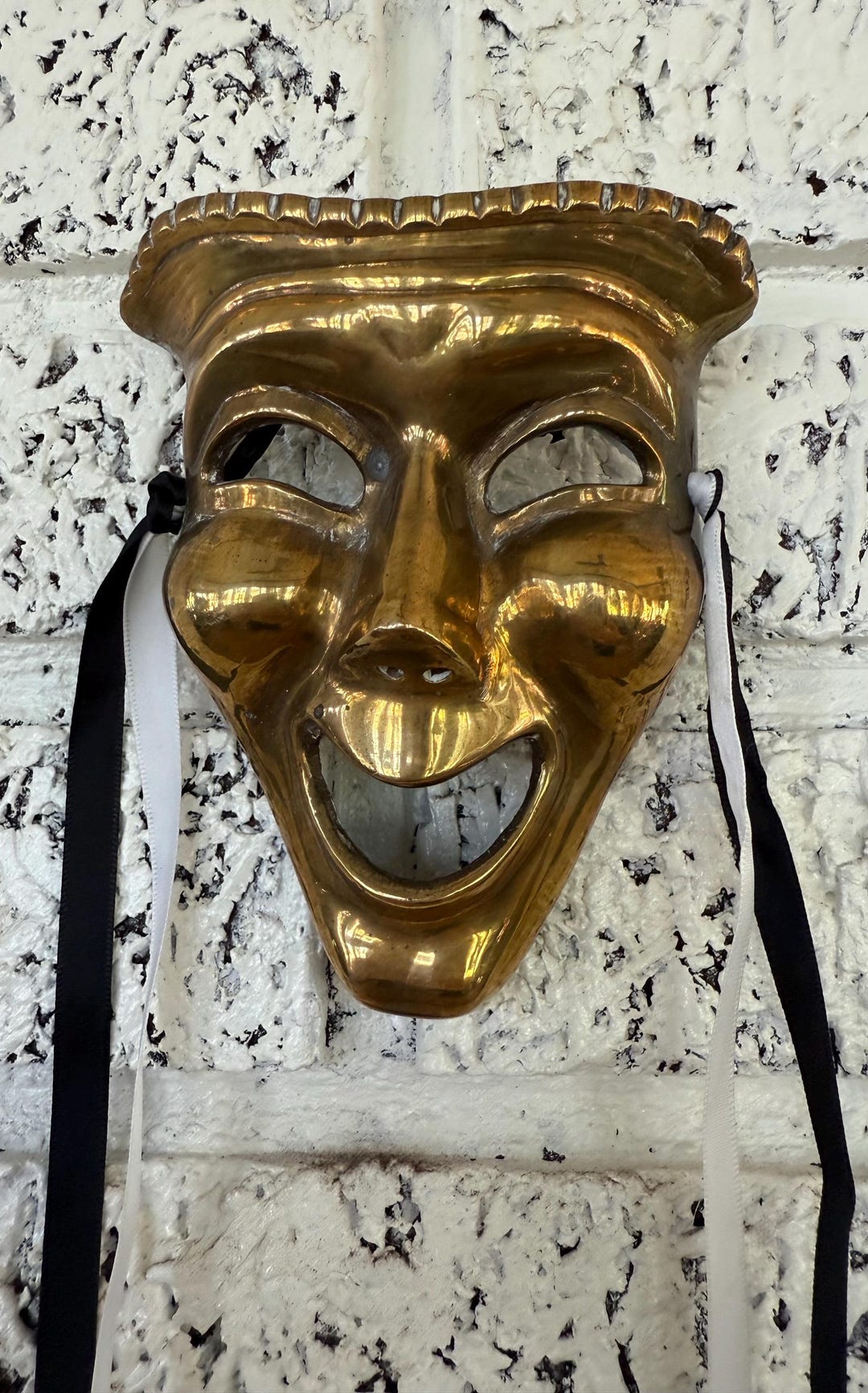 Vintage Brass Mardi Gras New Orleans Masquerade Theatre Mask - Etsy