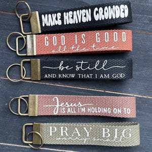 Christian Keychain Wristlet- Faith Inspired Keychain Accessory - Etsy