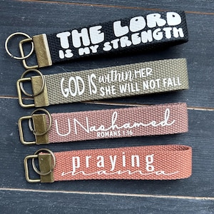 Christian Keychain Wristlet- Faith Inspired Keychain Accessory - Etsy