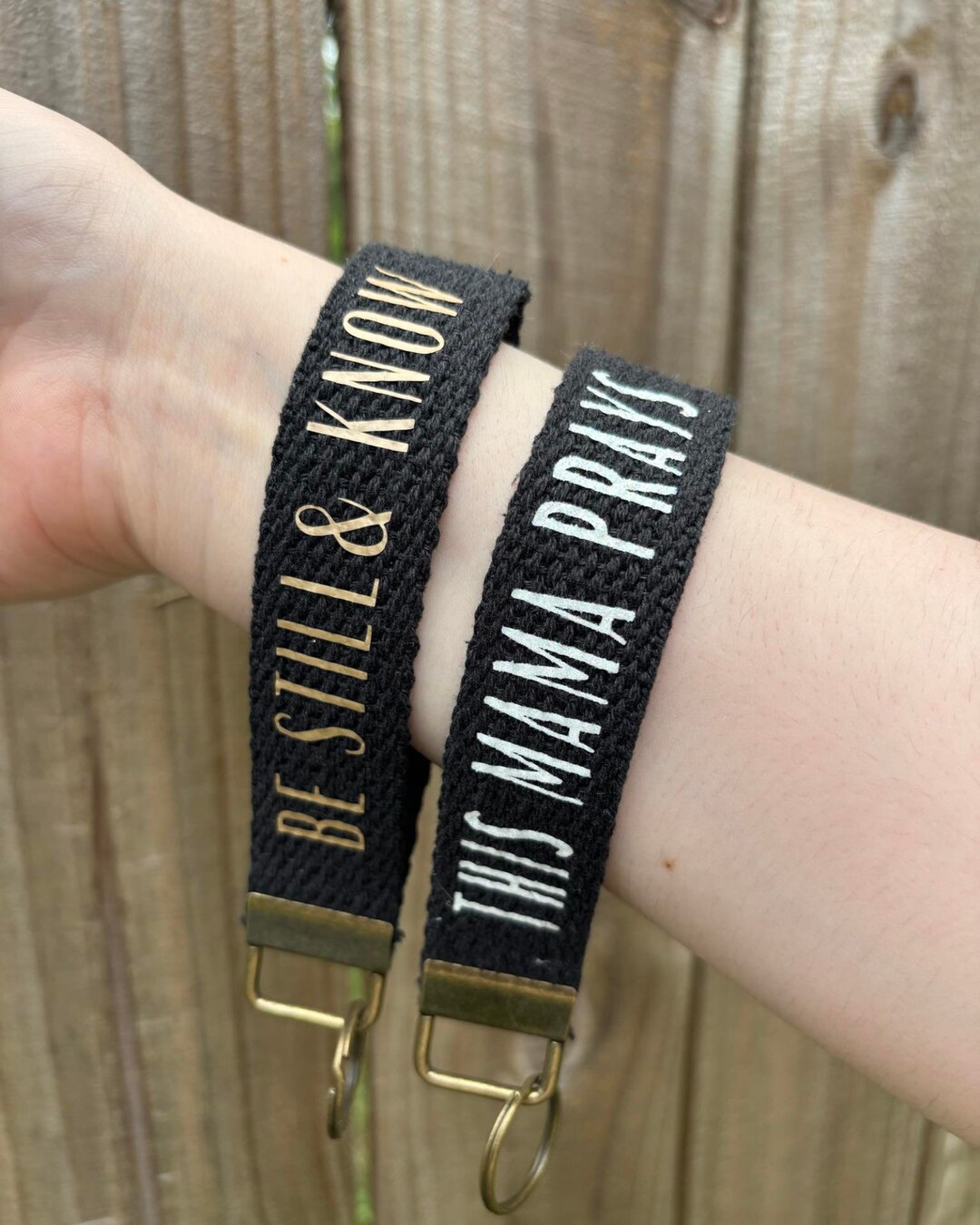 Christian Key Fob-keychain Wristlet Black Cotton Webbing - Etsy