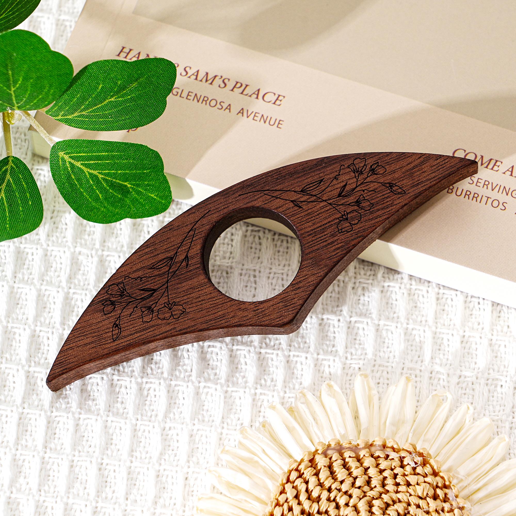 Personalized Wooden Page Thumb Holder, Custom Name Page Holder, Wooden ...